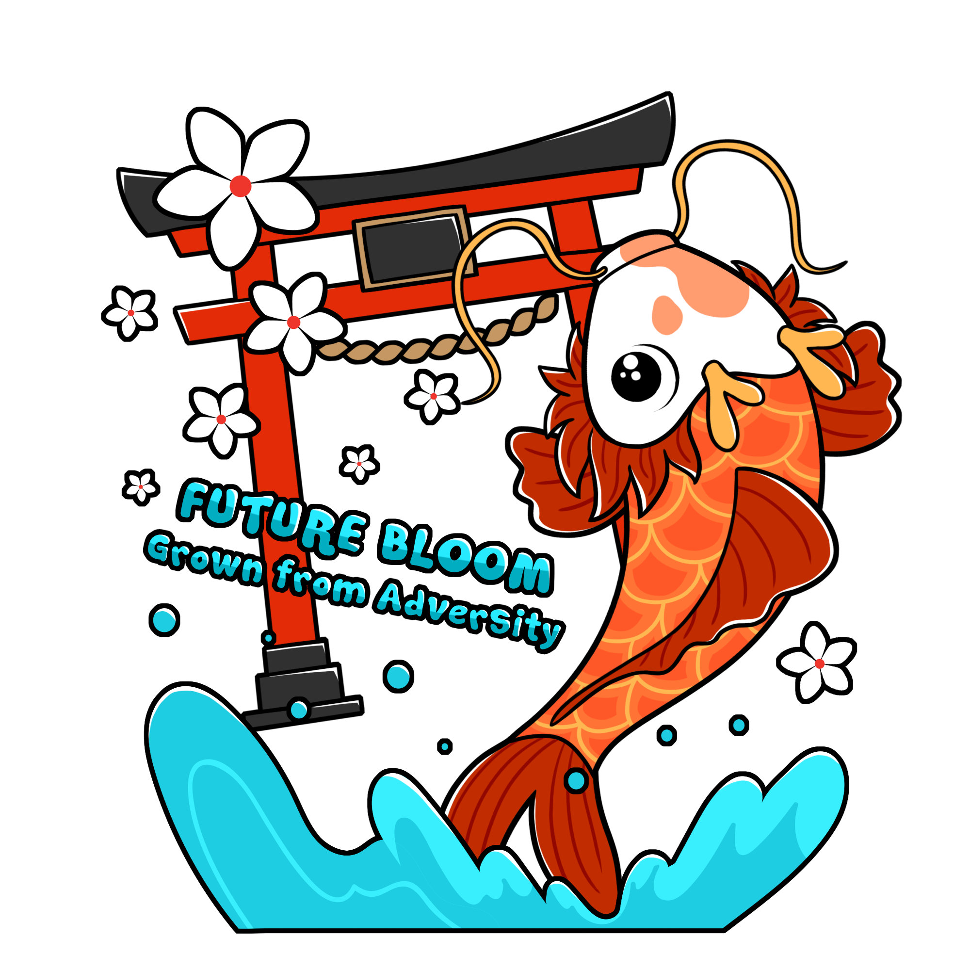 STICKER KOI DRAGON – FUTURE BLOOM